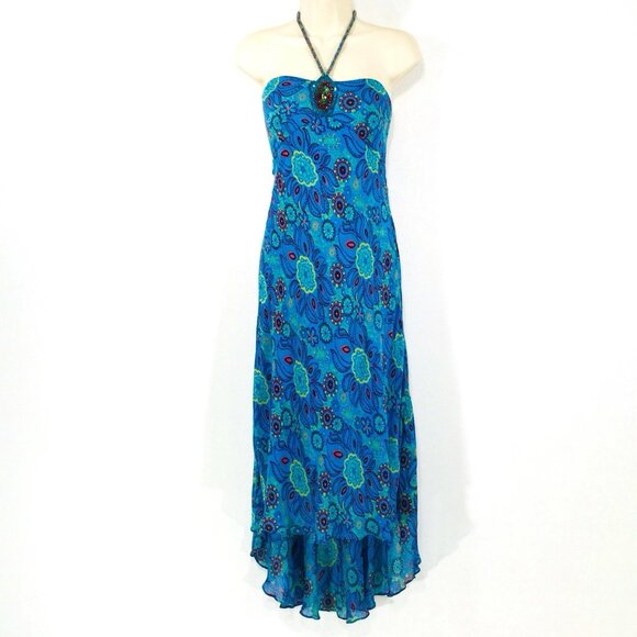 Eva Blue | Dresses | Vintage Eva Blue Beaded Fairy Whimsy Gown Mermaid ...